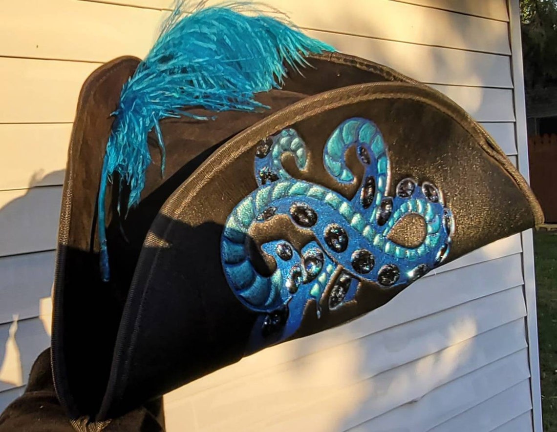 Kraken Octopus Trihorn Pirate Hat Custom Colored Adjustable - Etsy