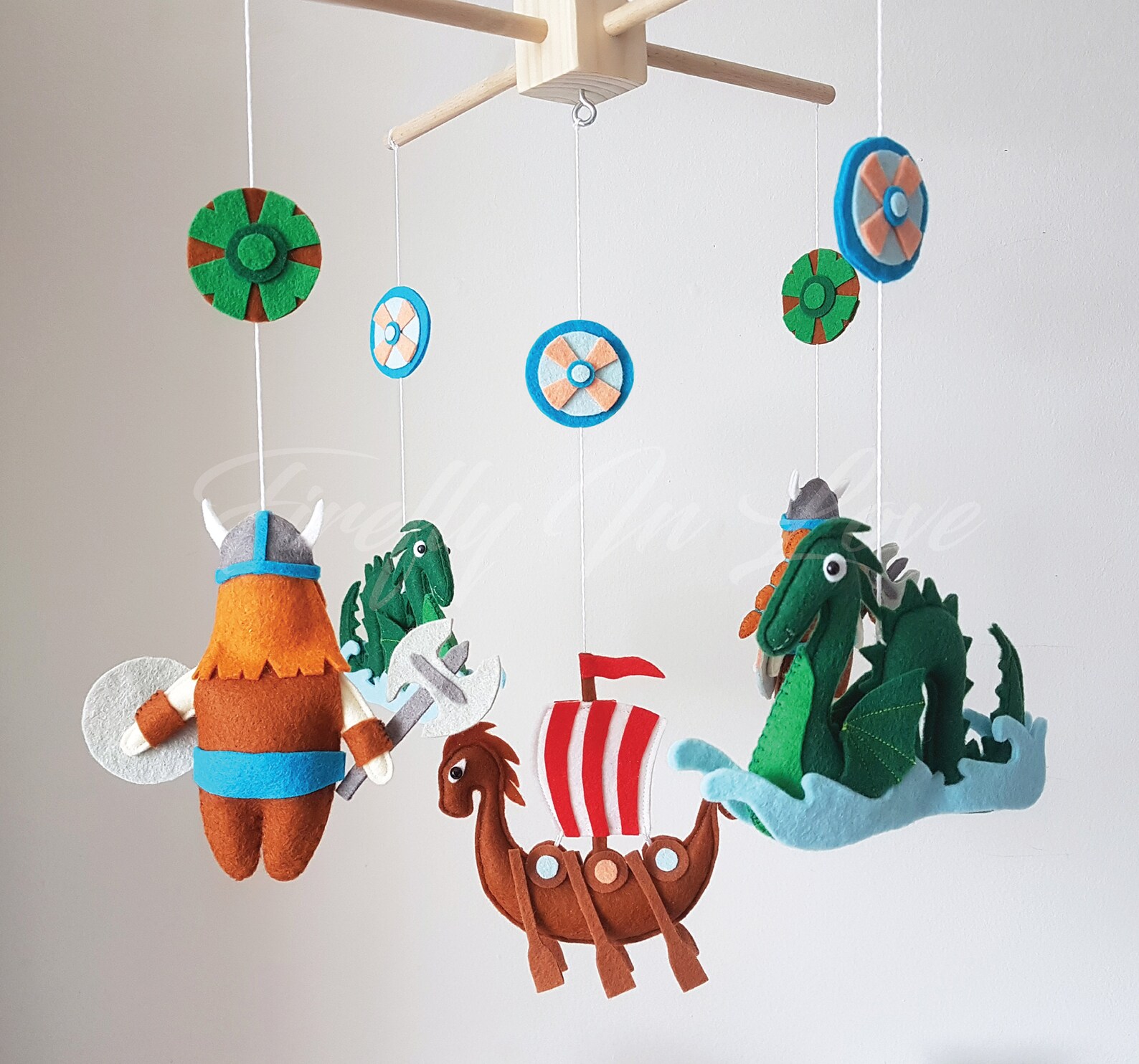 Viking Baby Mobile Dragon Mobile Viking Mobile with | Etsy