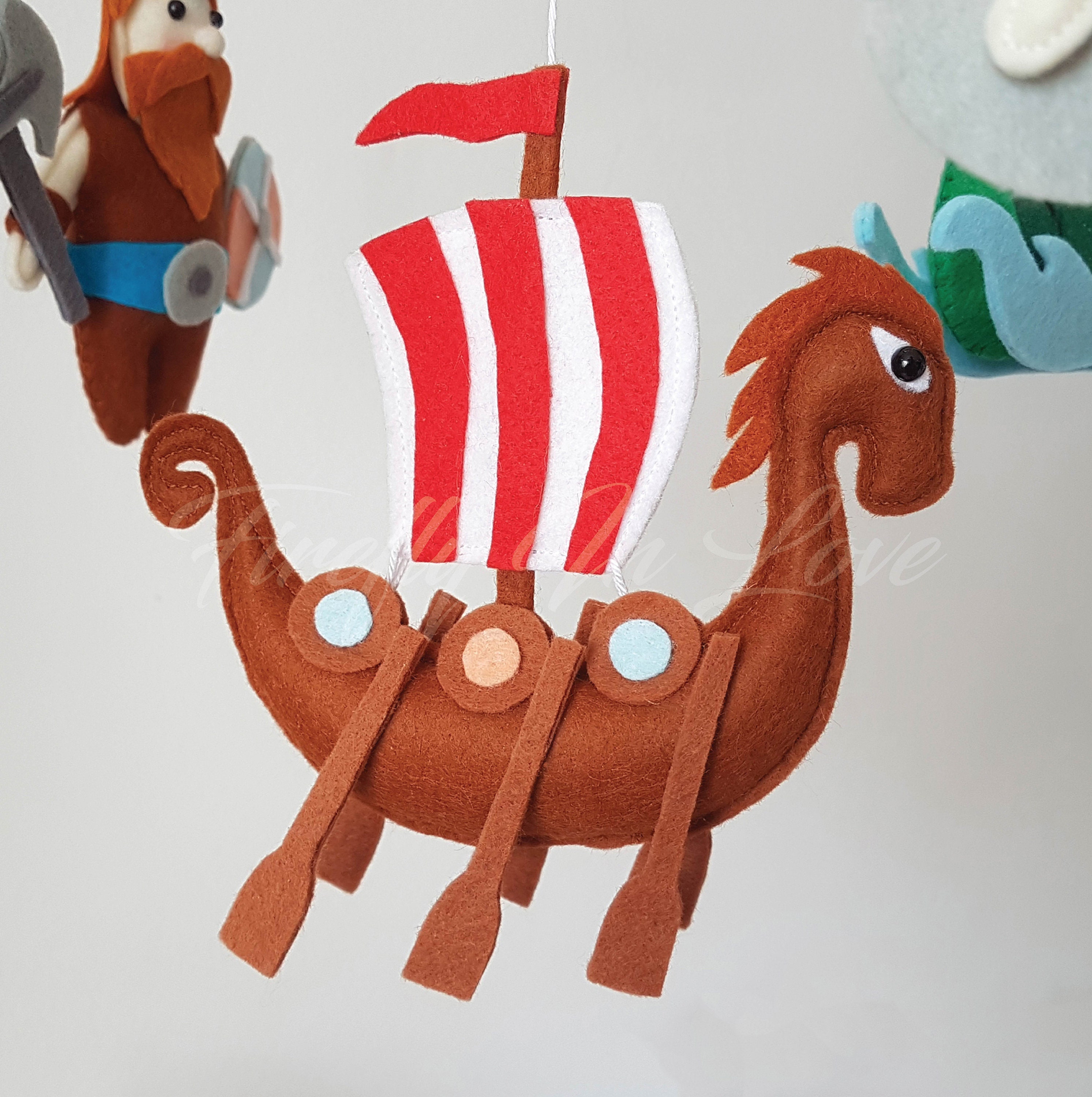 Viking Baby Mobile Dragon Mobile Viking Mobile with | Etsy