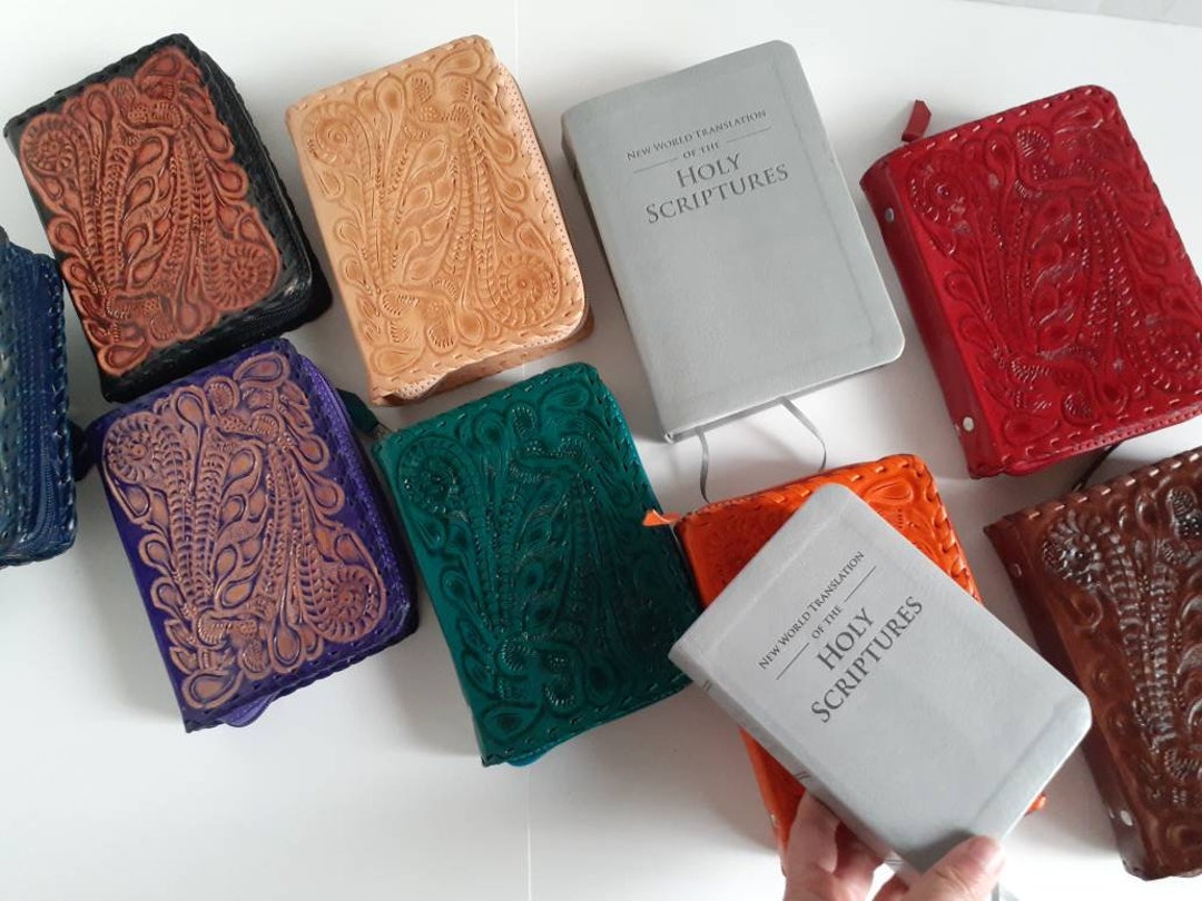 Small/pocket-sized Leather Bible Cover, NWT gray 2013 New Edition ...