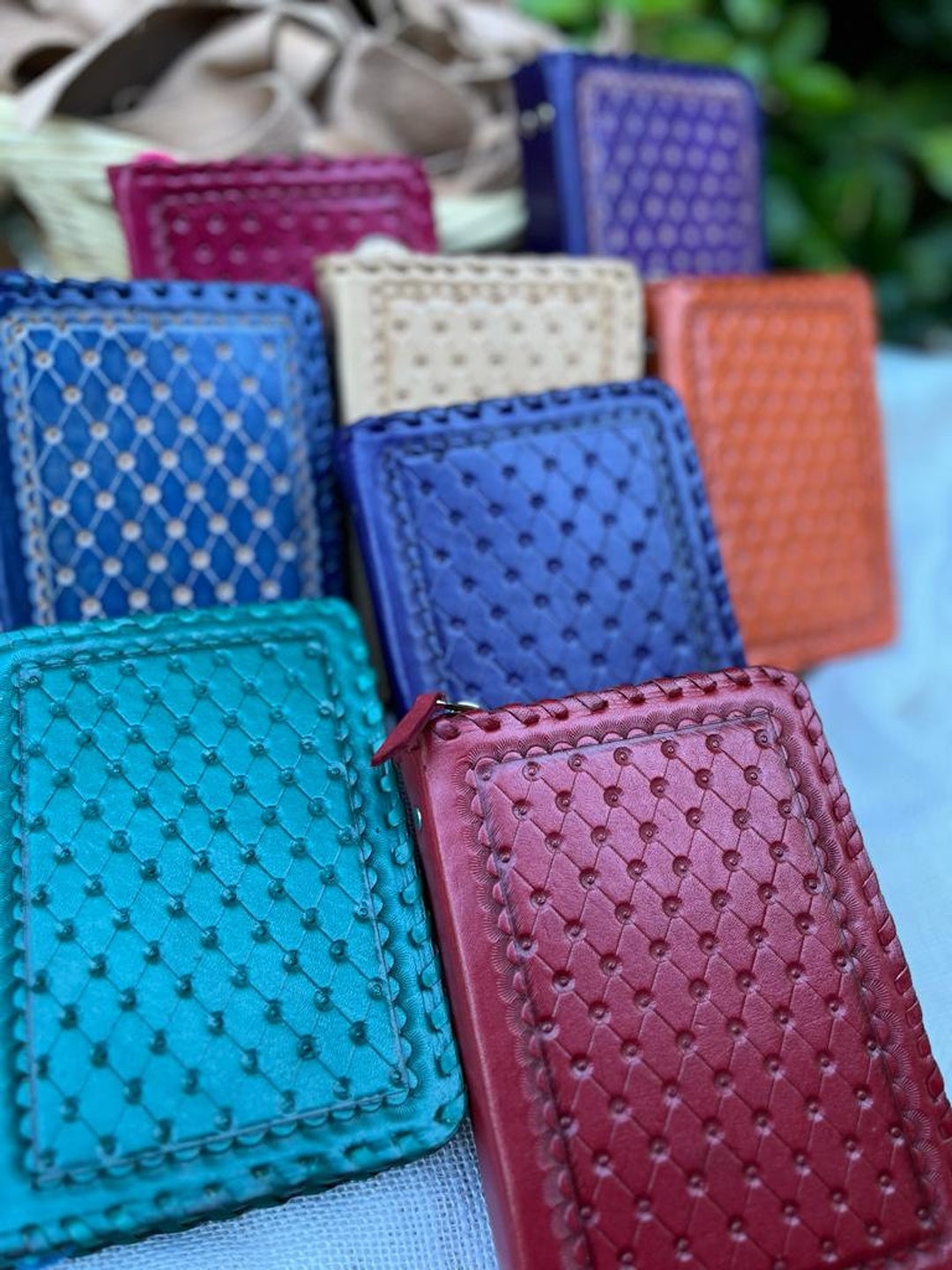 Pocket-size /SMALL Leather Bible Cover, DIAMOND Velvet Style (new World ...