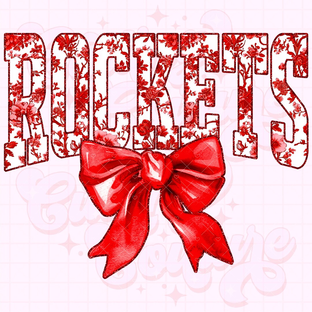 Rockets Png, Red Toile Png, Rockets Sublimation, Game Day Png, Rockets ...