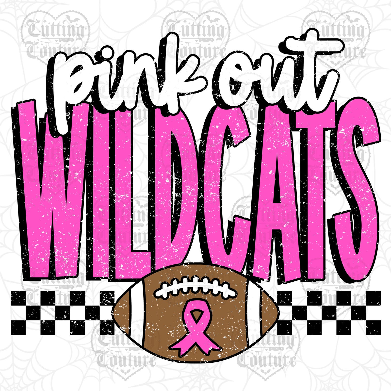 Pink Out Wildcats Png, Football Pink Out Png, Breast Cancer Awareness ...