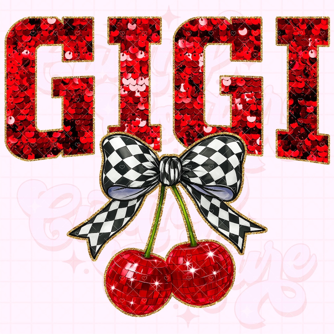 Sequin Cherry Gigi Png, Coquette Gigi Png, Preppy Gigi Png, Gigi ...