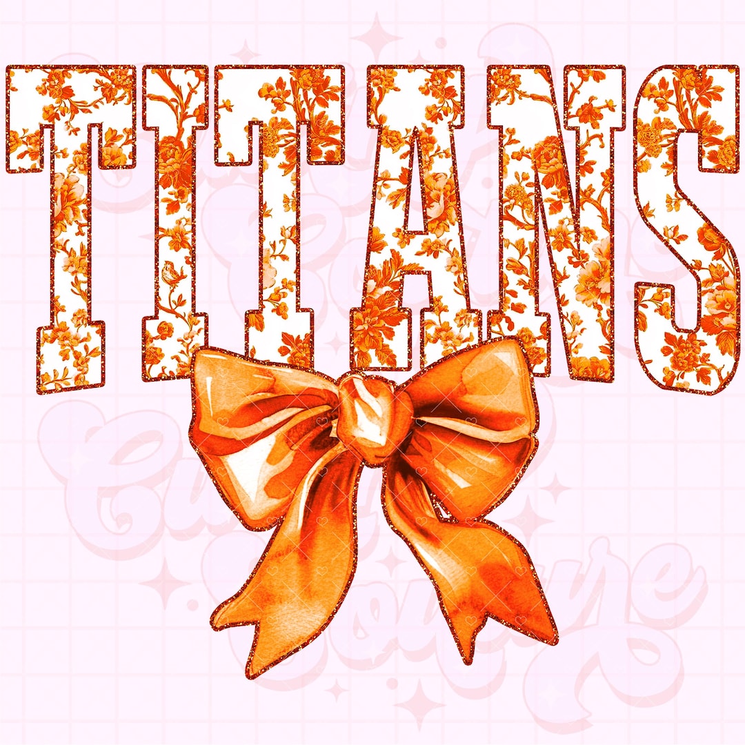 Titans Png, Orange Toile Png, Titans Sublimation, Game Day Png, Titans ...