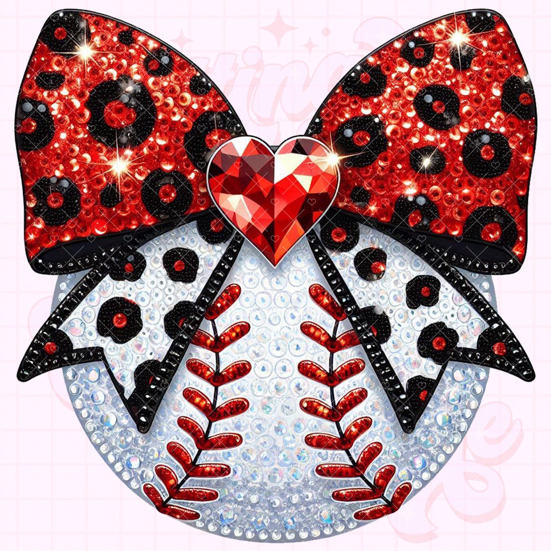 Rhinestone Baseball Png, Sequin Baseball Png, Sparkly Baseball Png ...