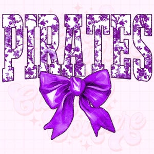 Pirates Png, Purple Toile Png, Pirates Sublimation, Game Day Png ...