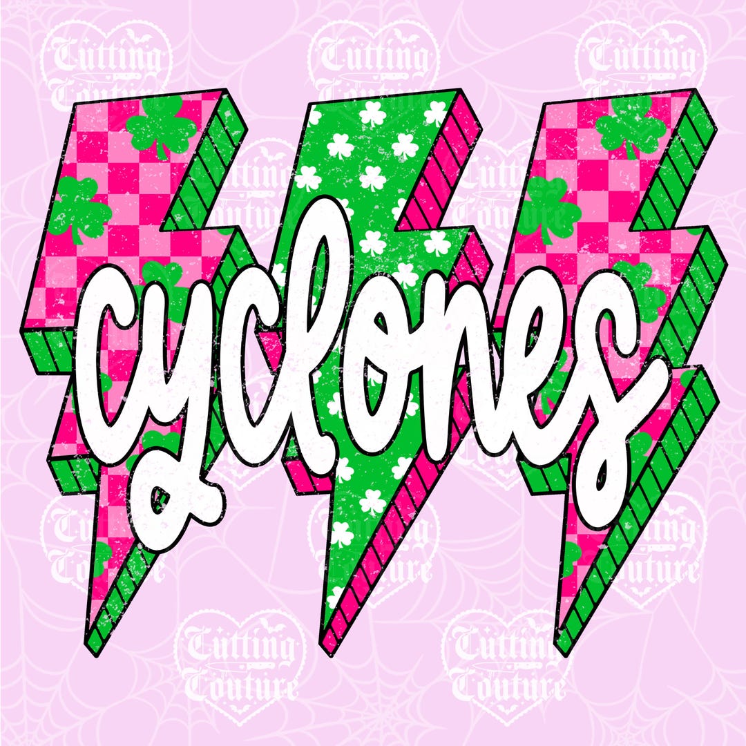 St. Patrick's Cyclones Png, Retro St. Patrick's Day Png, Cyclones ...