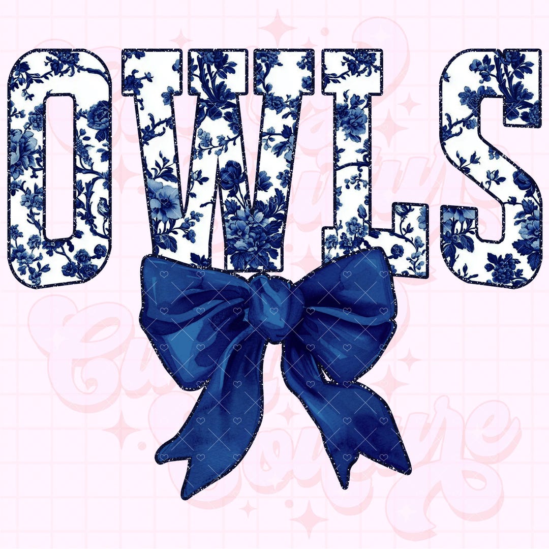 Owls Png, Navy Toile Png, Owls Sublimation, Game Day Png, Owls Shirt ...