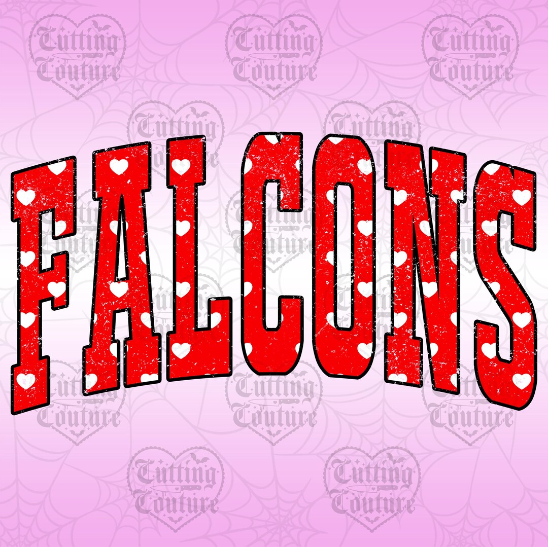 Valentine Falcons Png, Retro Valentine's Day Png, Falcons Mascot Png ...