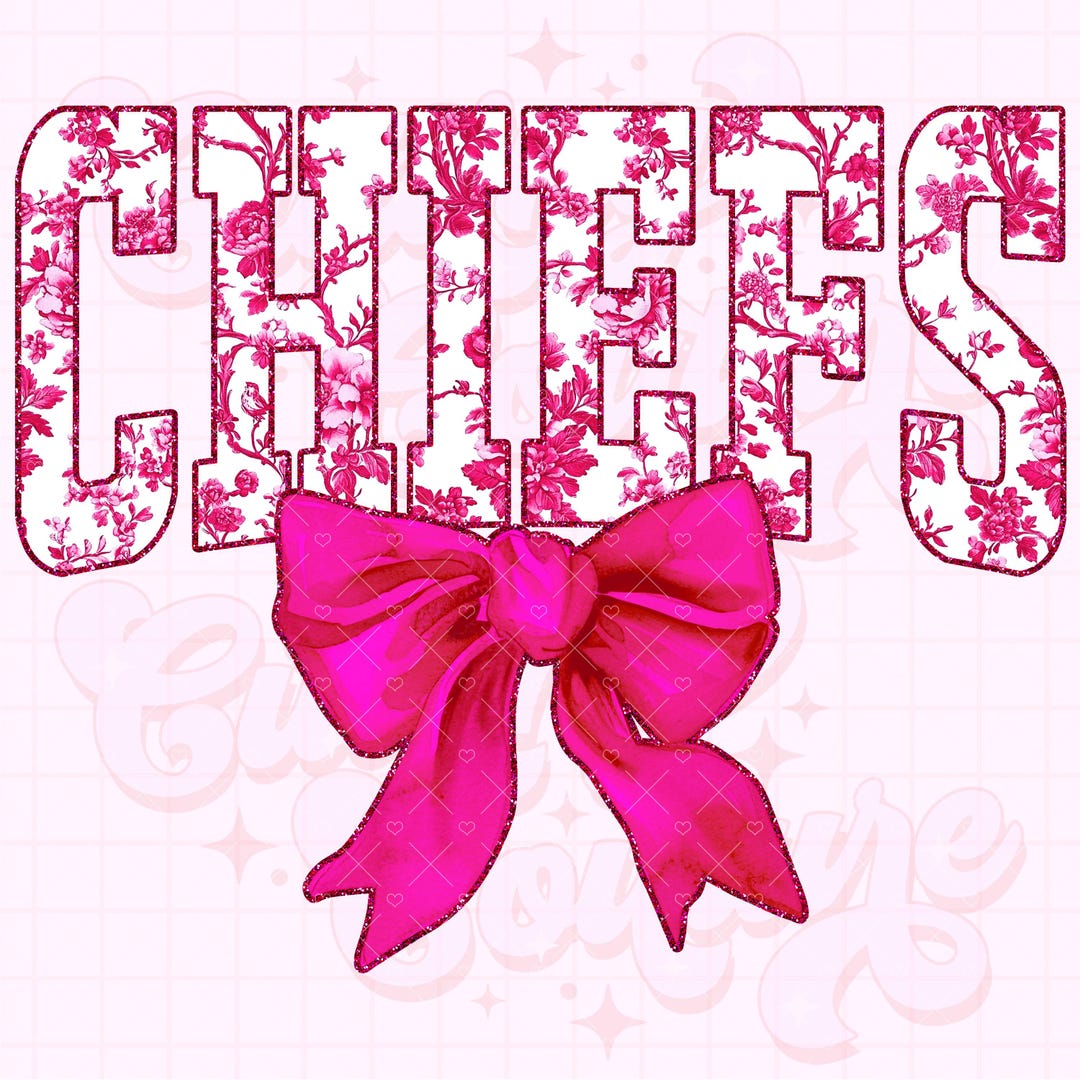 Chiefs Png, Pink Toile Png, Chiefs Sublimation Design, Game Day Png ...
