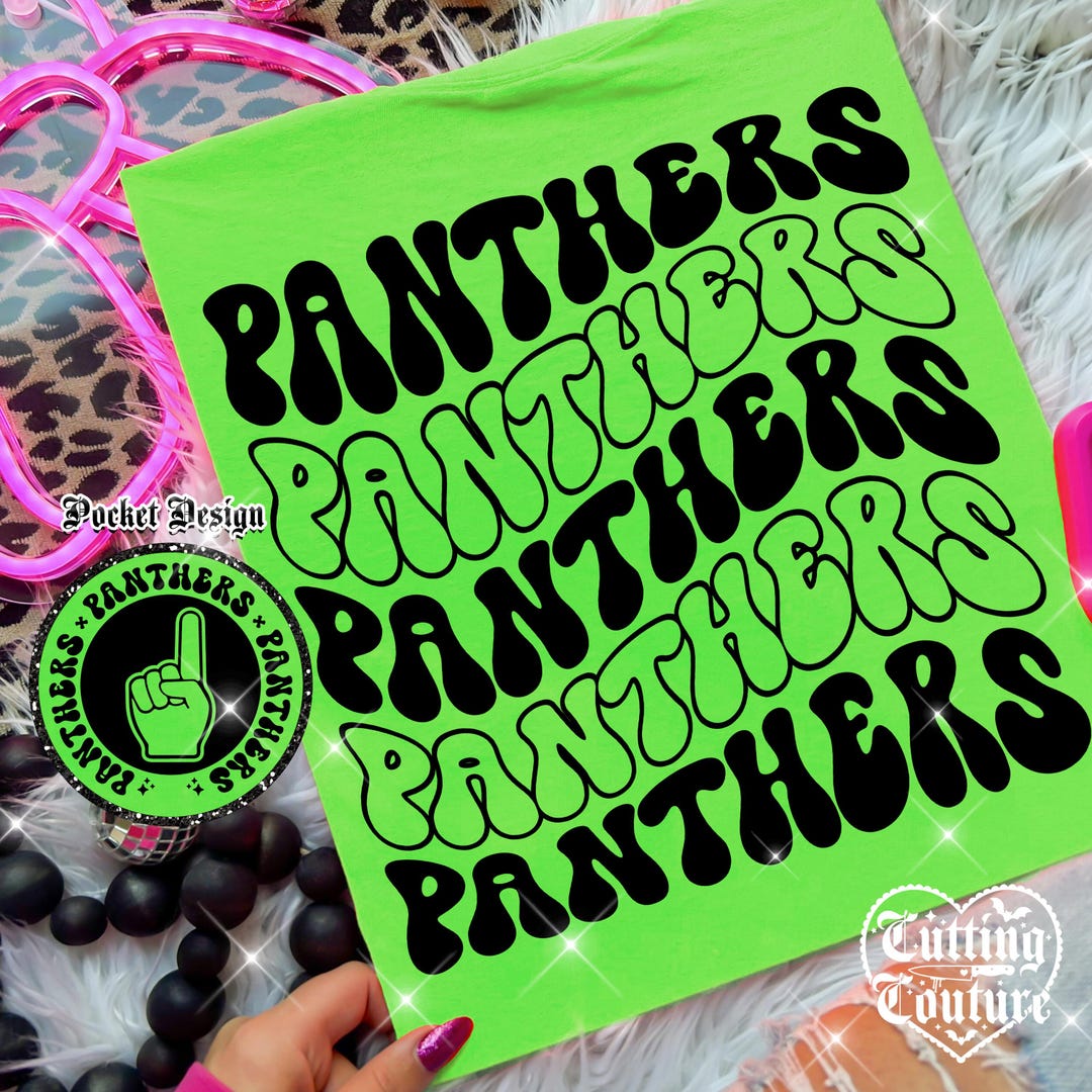 Panthers Png, Retro Wavy Panthers Png, Panthers Sublimation, Game Day ...