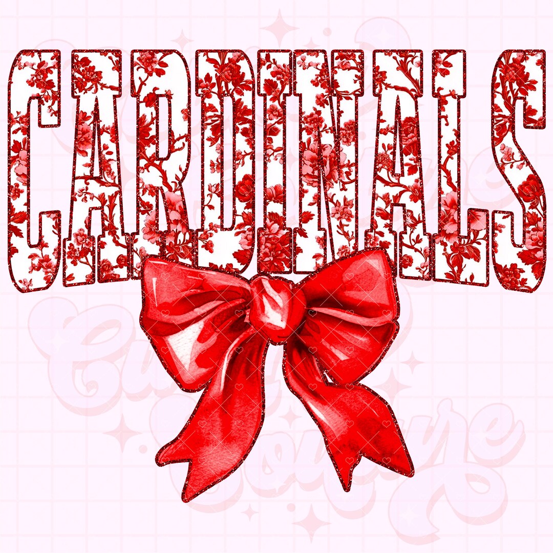 Cardinals Png, Red Toile Png, Cardinals Sublimation, Cardinals Shirt ...