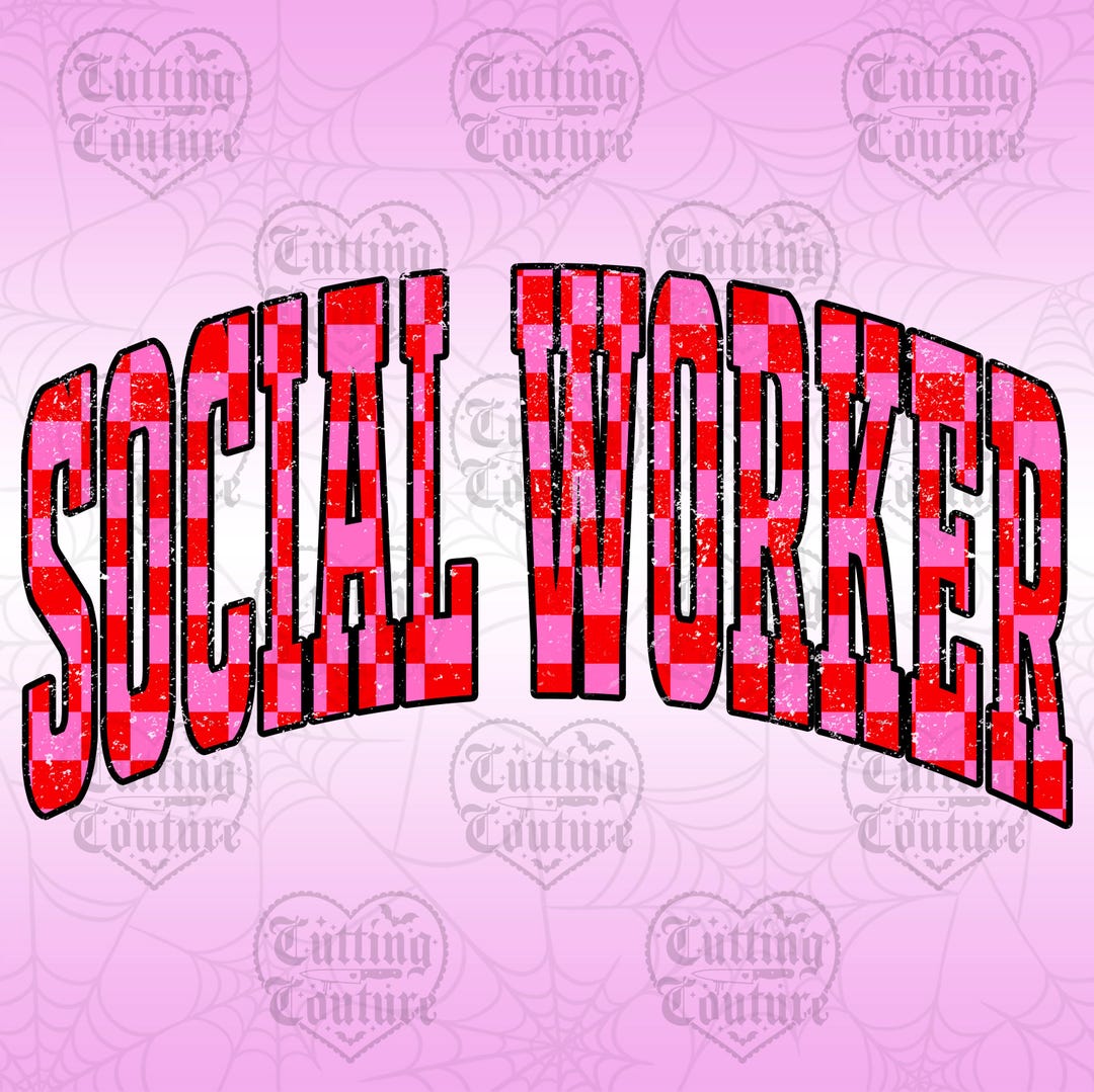 Valentine Social Worker Png, Retro Valentine's Day Png, Checkered Png ...