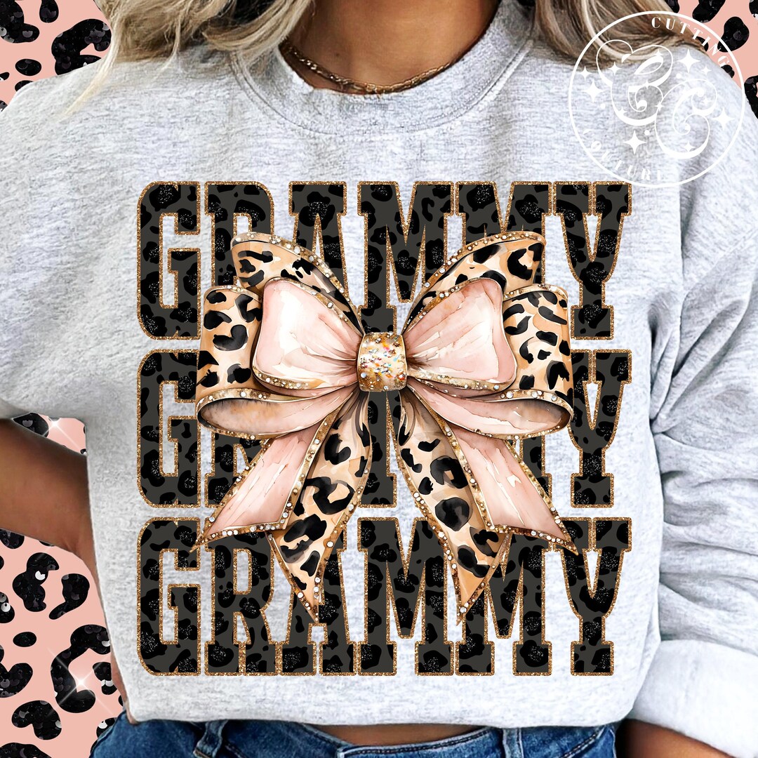 Grammy Png, Glitter Leopard Png, Coquette Grammy Png, Trendy Grammy Png ...