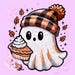 Thanksgiving Ghost Png, Retro Ghost Png, Fall Ghost Png, Thanksgiving ...