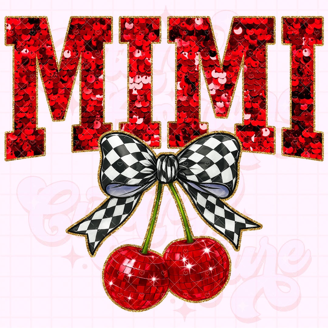 Sequin Cherry Mimi Png, Coquette Mimi Png, Preppy Mimi Png, Mimi ...
