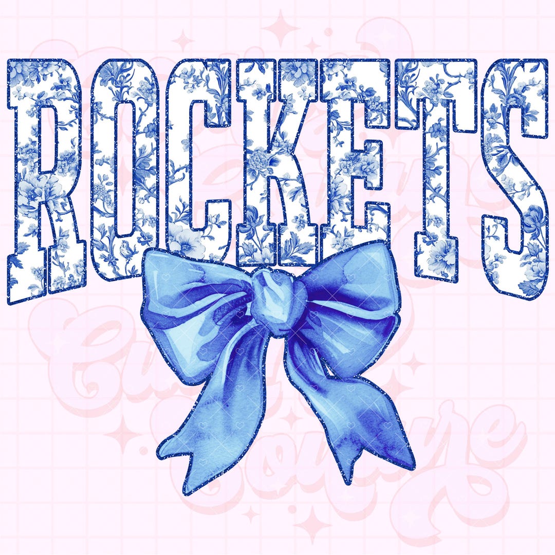 Rockets Png, Blue Toile Png, Rockets Sublimation, Game Day Png, Rockets ...