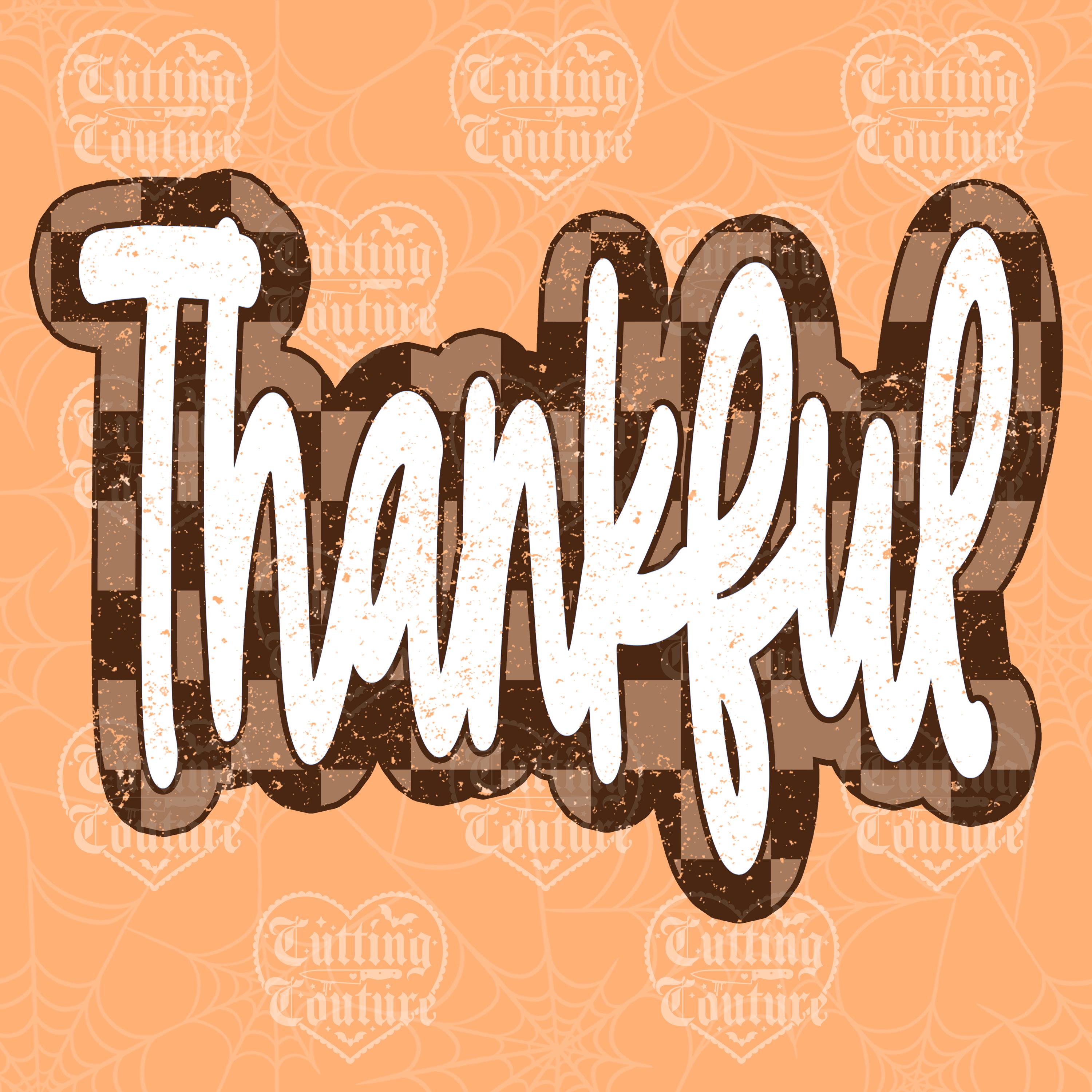 Thankful Png, Checkered Thanksgiving Png, Thanksgiving Shirt Png, Retro ...