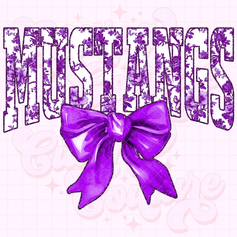Mustangs Png, Purple Toile Png, Mustangs Sublimation, Game Day Png ...