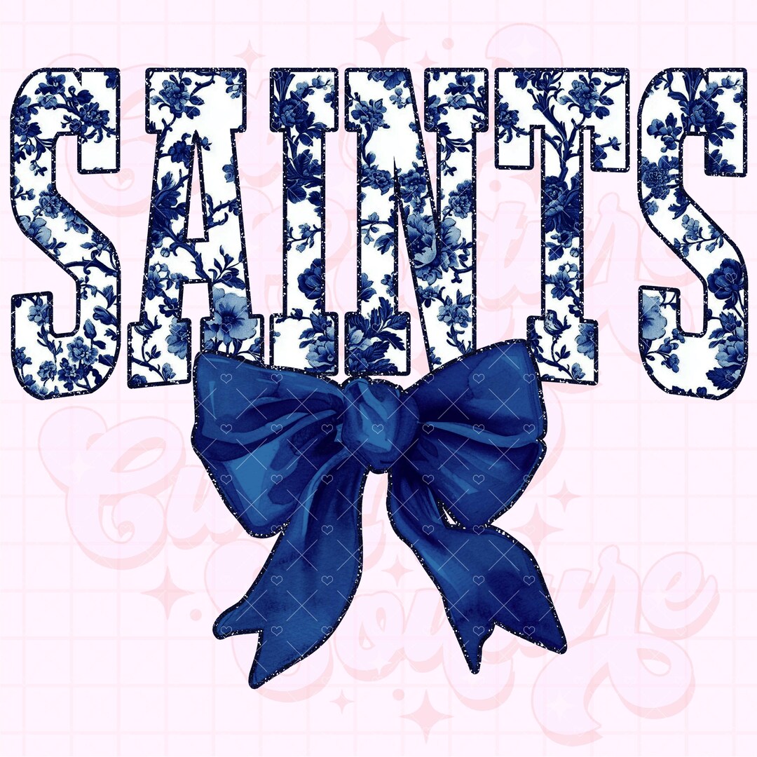 Saints Png, Navy Toile Png, Saints Sublimation, Game Day Png, Saints ...