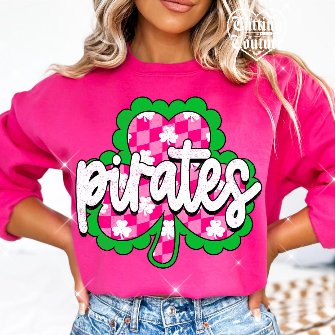 St. Patrick's Pirates Png, Retro St. Patrick's Day Png, Pirates Mascot ...