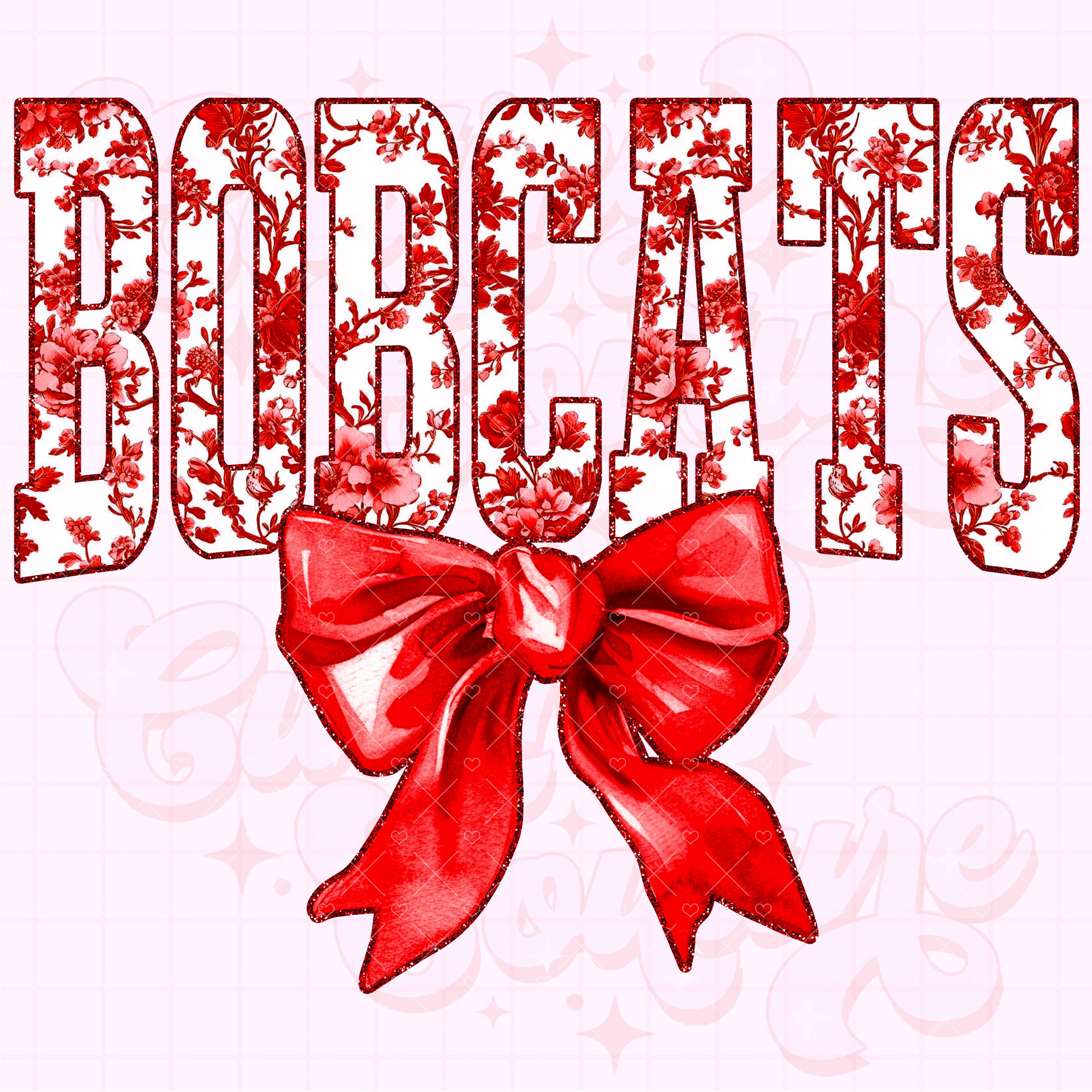 Bobcats Png, Red Toile Png, Bobcats Sublimation, Game Day Png, Bobcats ...