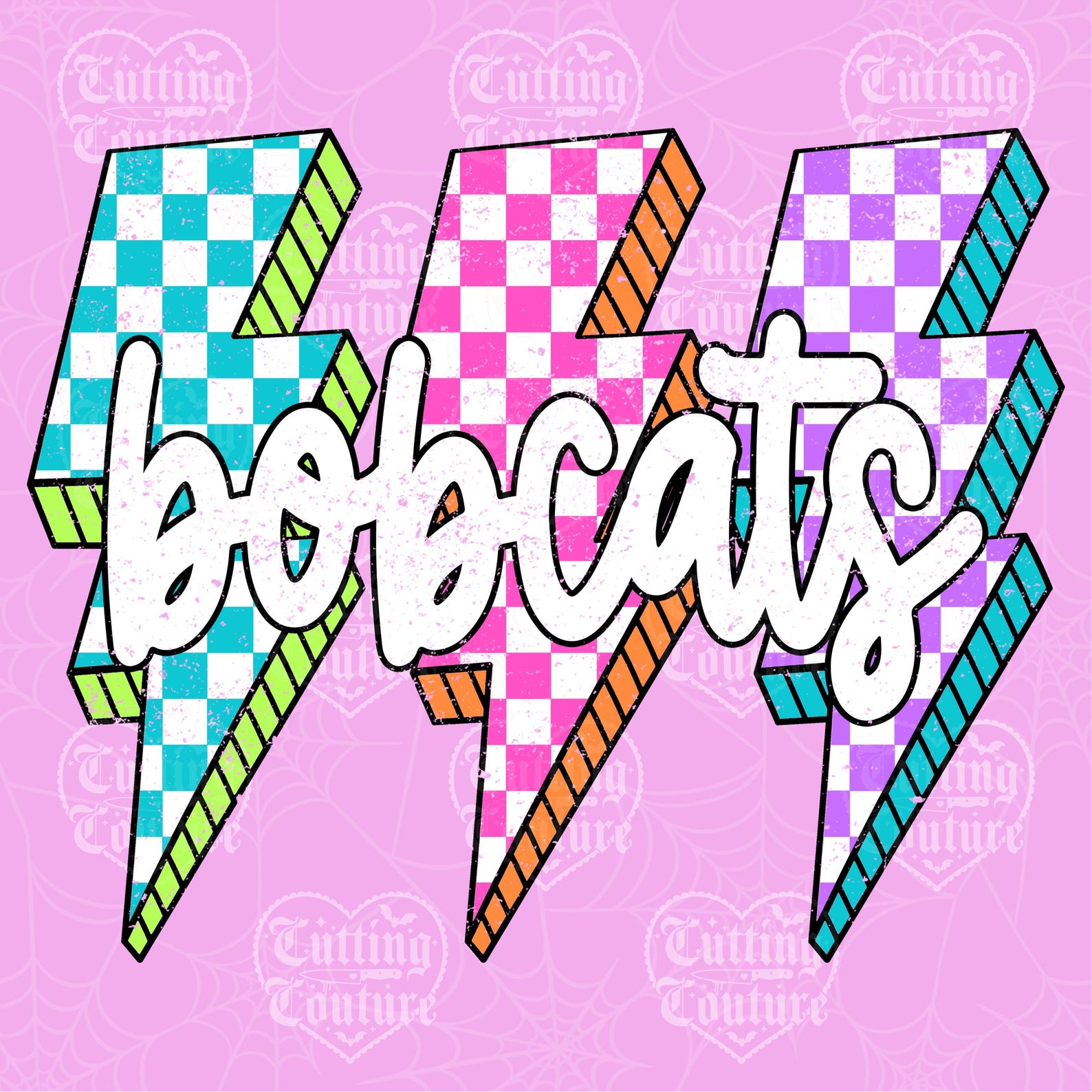 Bobcats Png, Checkered Png, Retro Bobcats Sublimation, Game Day Png ...