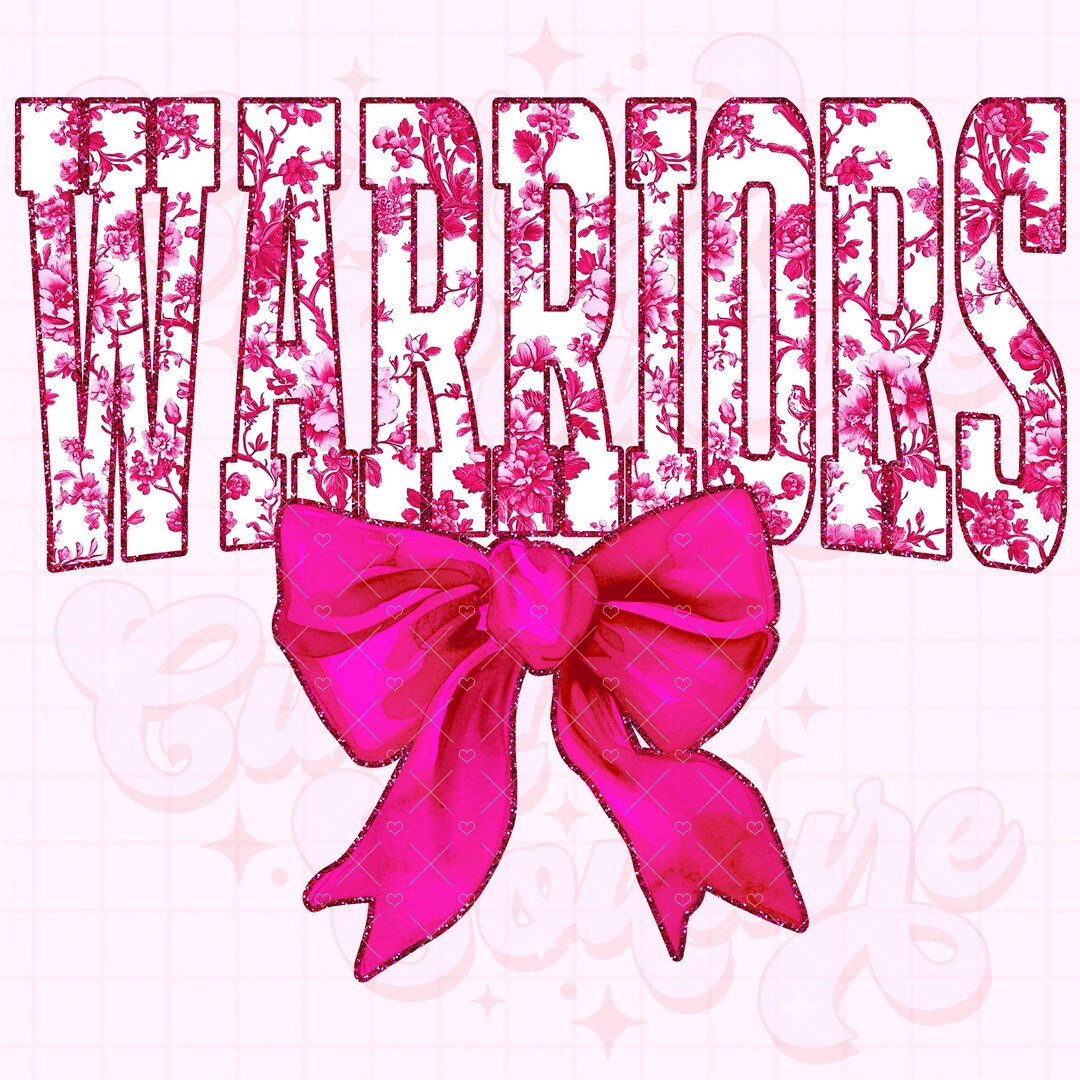 Warriors Png, Pink Toile Png, Warriors Sublimation, Game Day Png ...