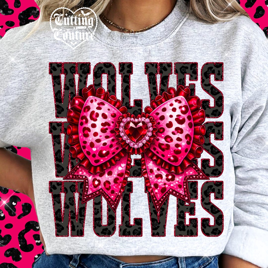 Valentine Wolves Png, Valentine Bow Png, Coquette Valentine Png ...