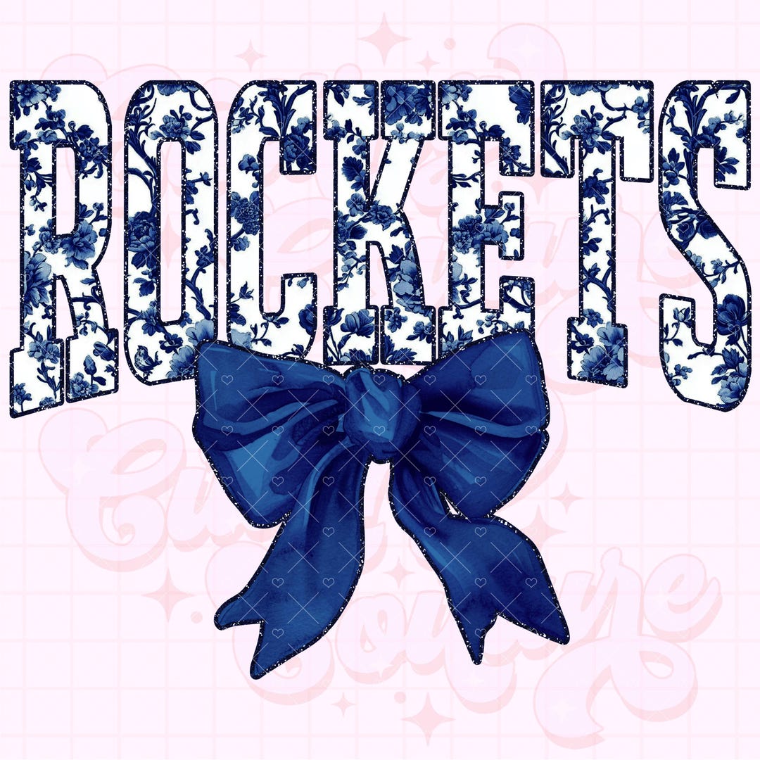 Rockets Png, Navy Toile Png, Rockets Sublimation, Game Day Png, Rockets ...