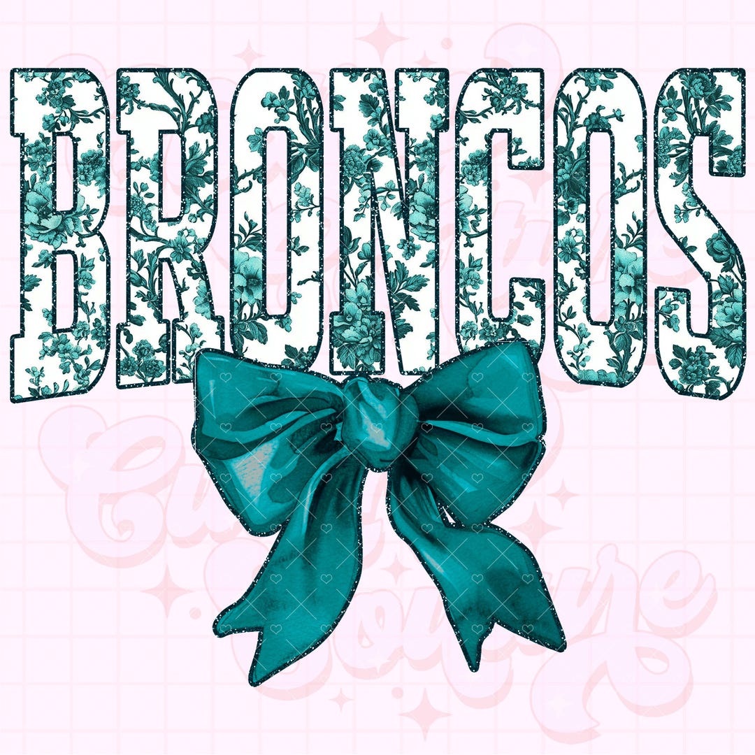 Broncos Png, Teal Toile Png, Broncos Sublimation, Game Day Png, Broncos ...