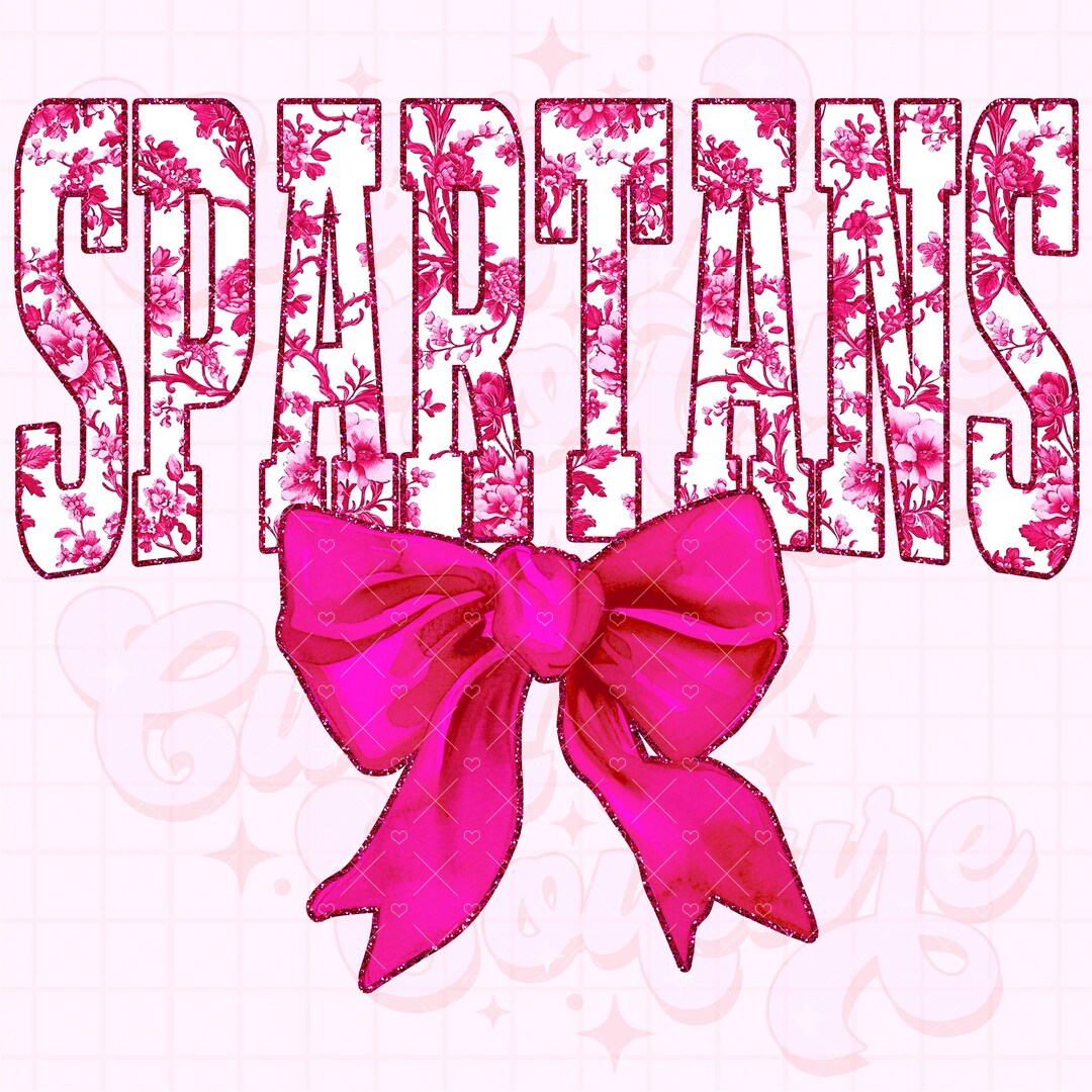 Spartans Png, Pink Toile Png, Spartans Sublimation, Game Day Png ...