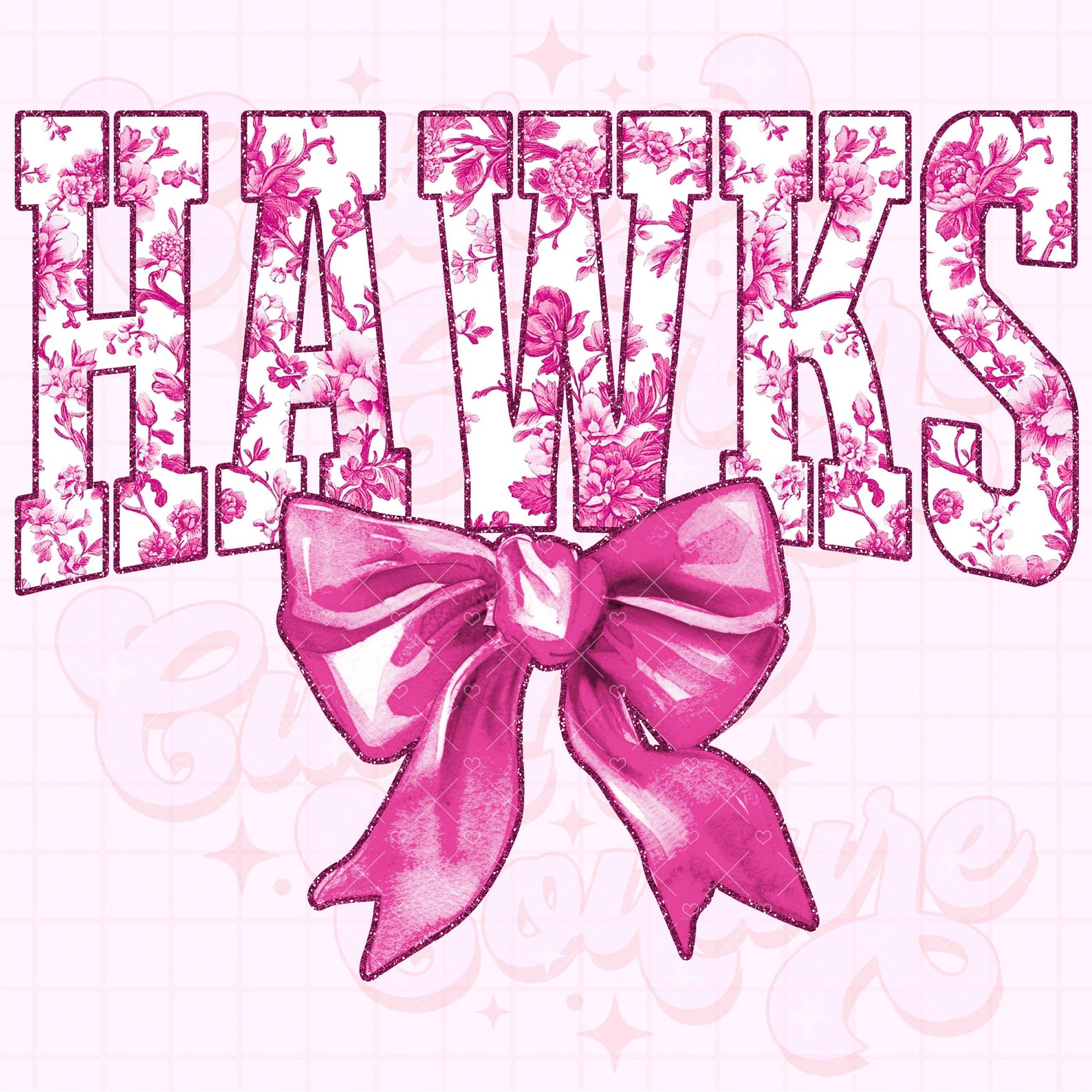 Hawks Png, Pink Toile Png, Hawks Sublimation Design, Game Day Png ...