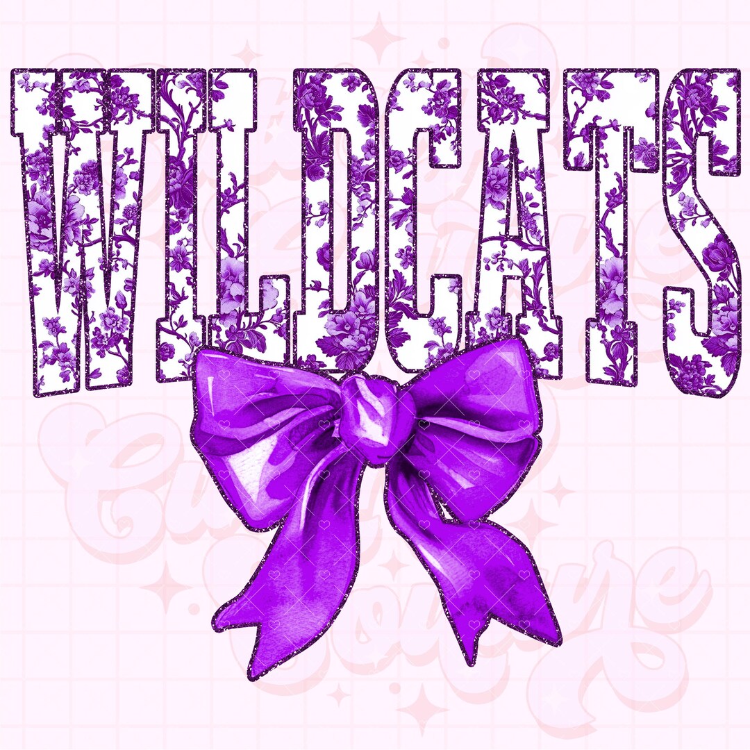 Wildcats Png, Purple Toile Png, Wildcats Sublimation, Game Day Png ...