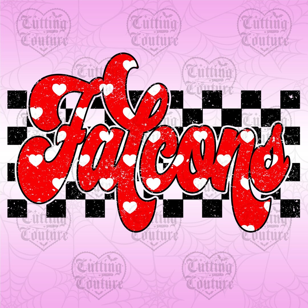 Valentine Falcons Png, Retro Valentine's Day Png, Falcons Mascot Png ...