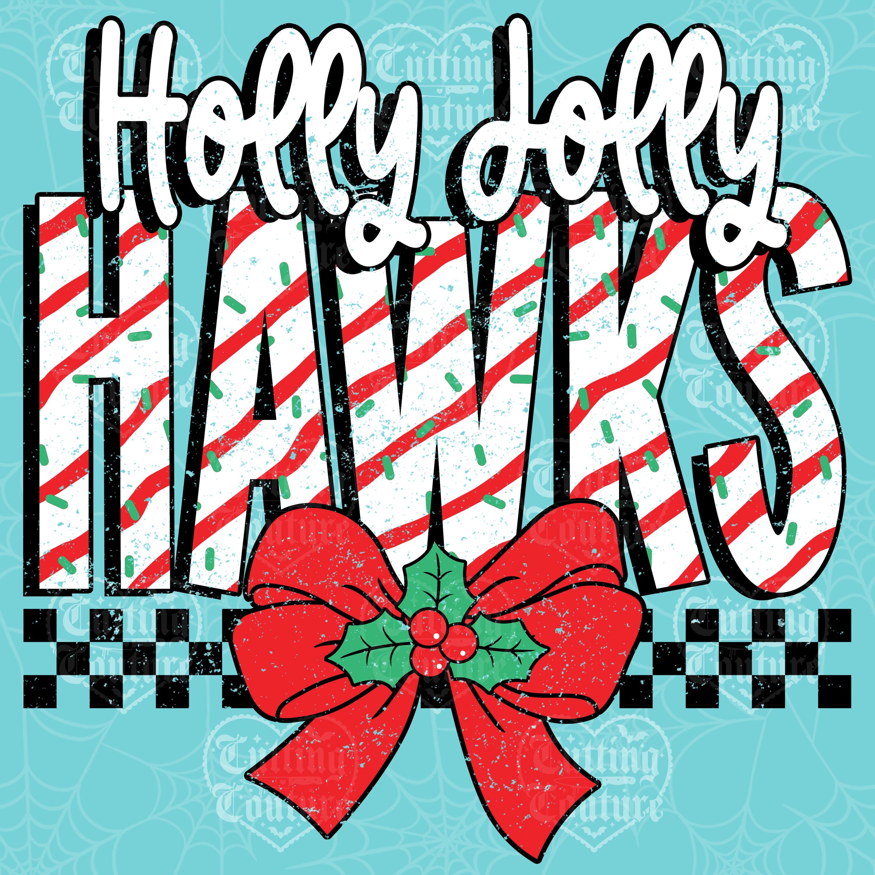 Holly Jolly Hawks Png, Christmas Hawks Png, Christmas Hawks Mascot Png ...