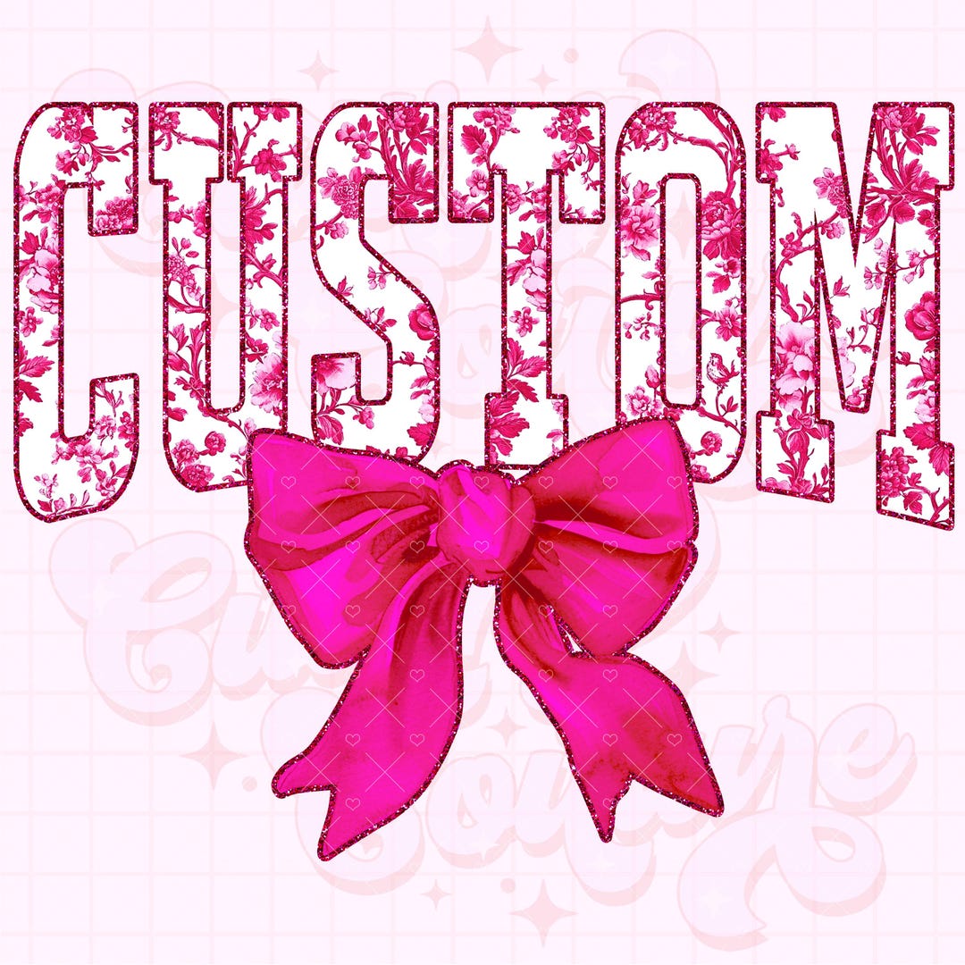 Custom Varsity Png, Pink Toile Png, Custom Png, Personalized Png ...
