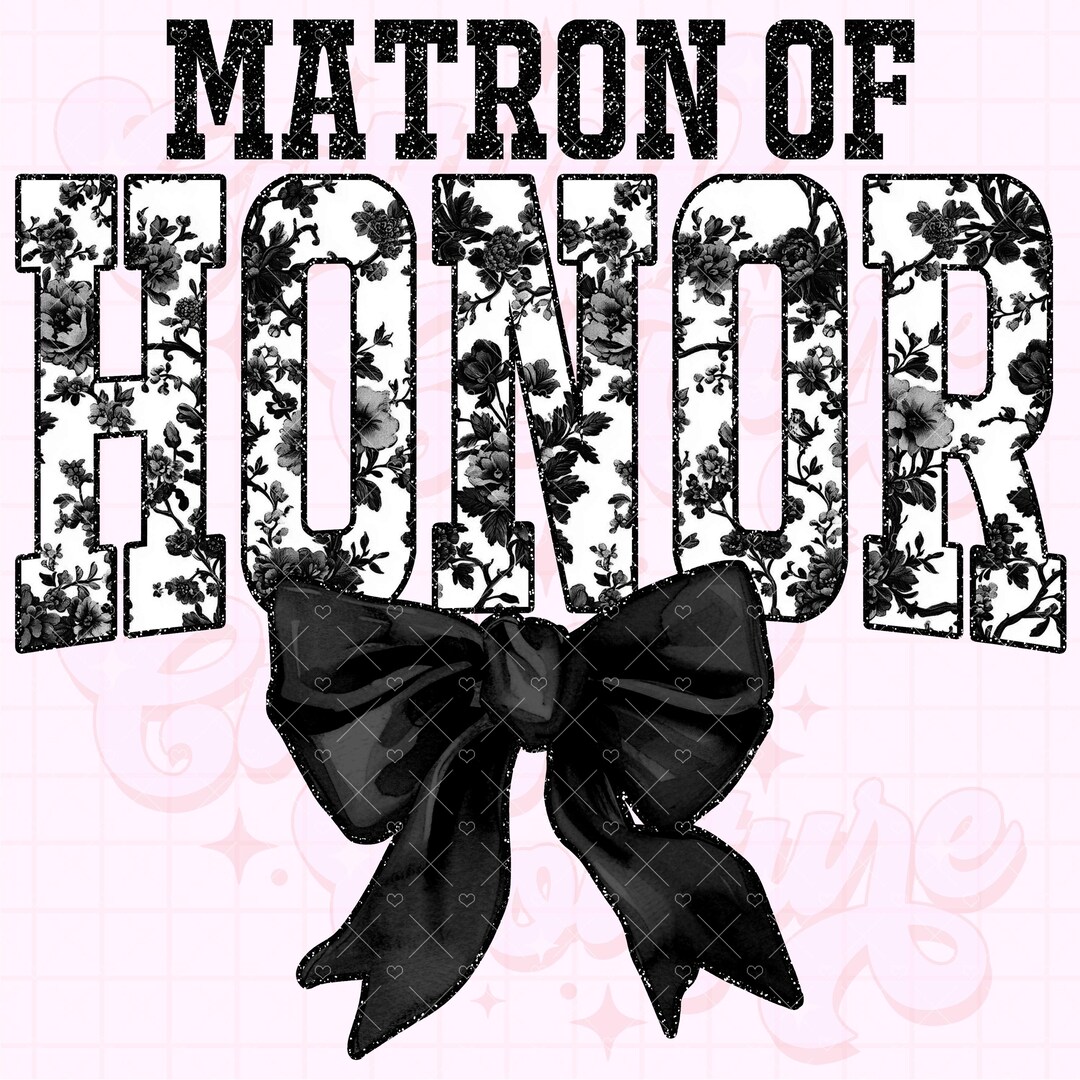 Matron of Honor Png, Black Toile, Floral Png, Chinoiserie Png, Matron ...