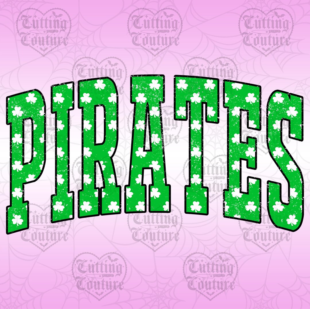 St. Patrick's Pirates Png, Retro St. Patrick's Day Png, Pirates Mascot ...