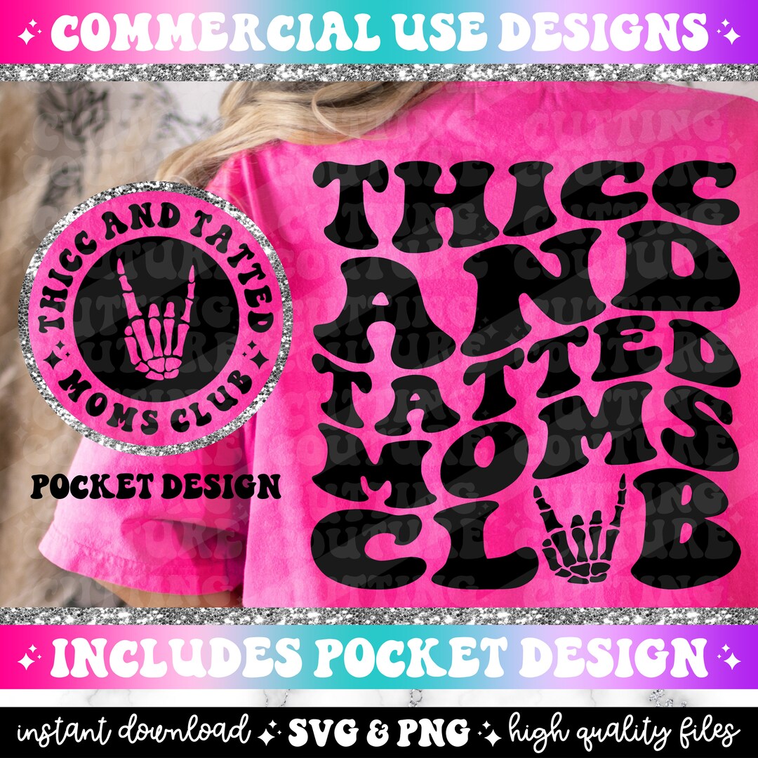 Thicc and Tatted Moms Club Png, Tattooed Mom Png, Tattooed Mom Svg ...