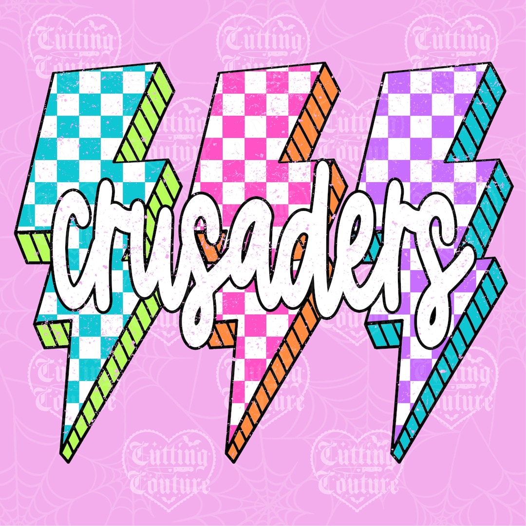 Crusaders Png, Checkered Png, Retro Crusaders Sublimation, Game Day Png ...