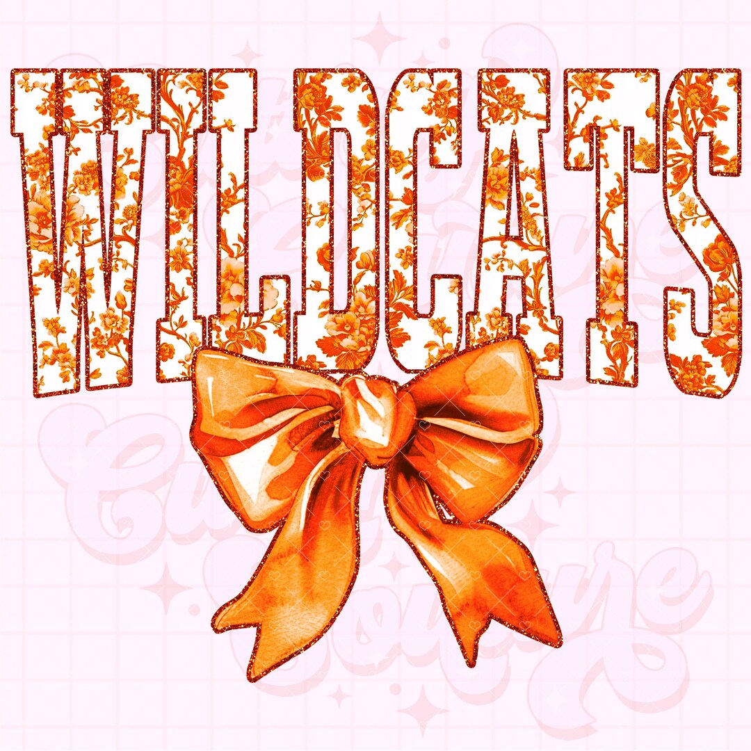 Wildcats Png, Orange Toile Png, Wildcats Sublimation, Game Day Png ...