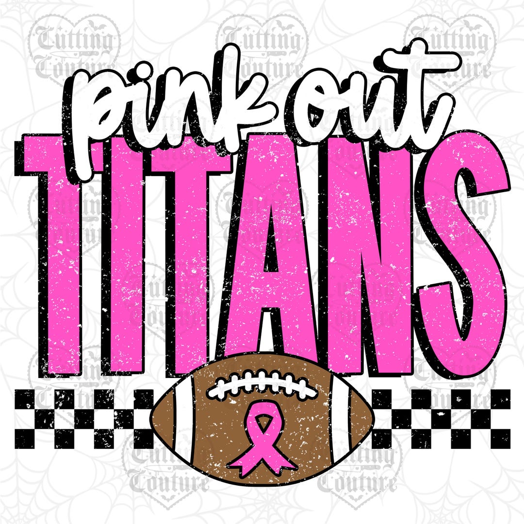 Pink Out Titans Png, Football Pink Out Png, Breast Cancer Awareness Png ...