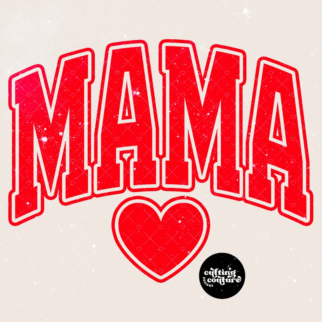 Valentine Mama Png, Varsity Valentine Png, Retro Valentine Png ...