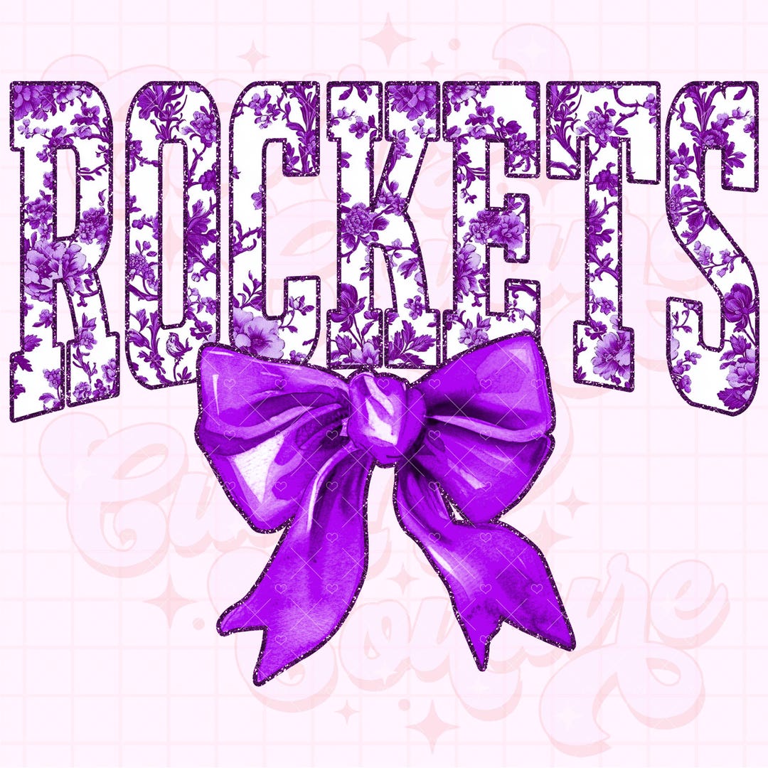 Rockets Png, Purple Toile Png, Rockets Sublimation, Game Day Png ...