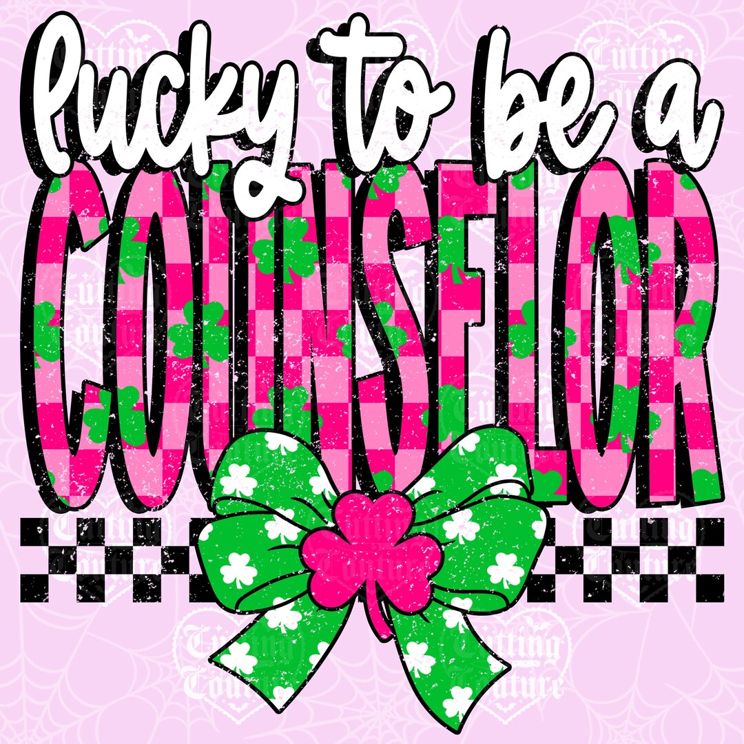 Lucky to Be A School Counselor Png, St. Patrick's Counselor Png, Retro ...