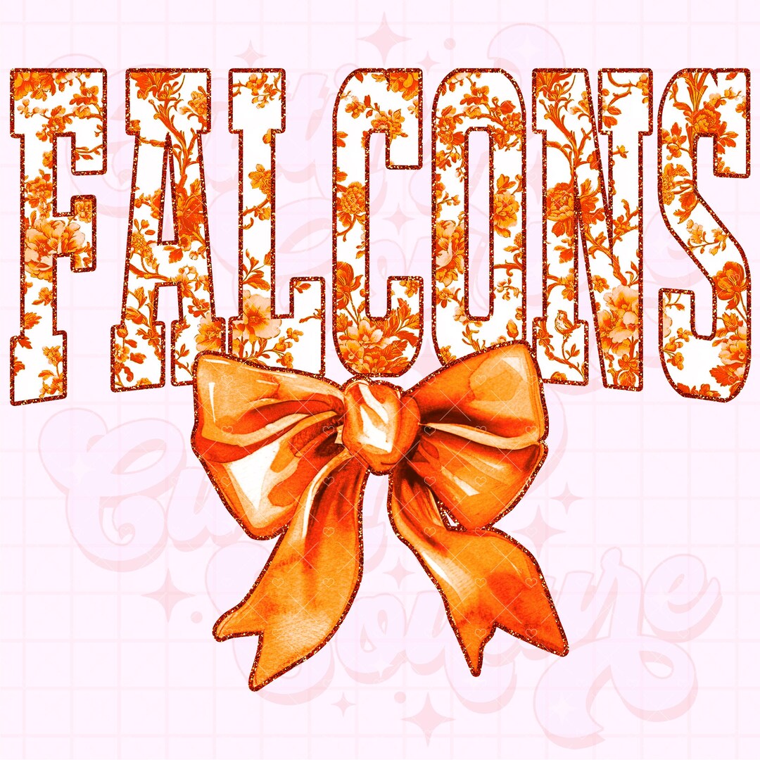 Falcons Png, Orange Toile Png, Falcons Sublimation, Game Day Png ...