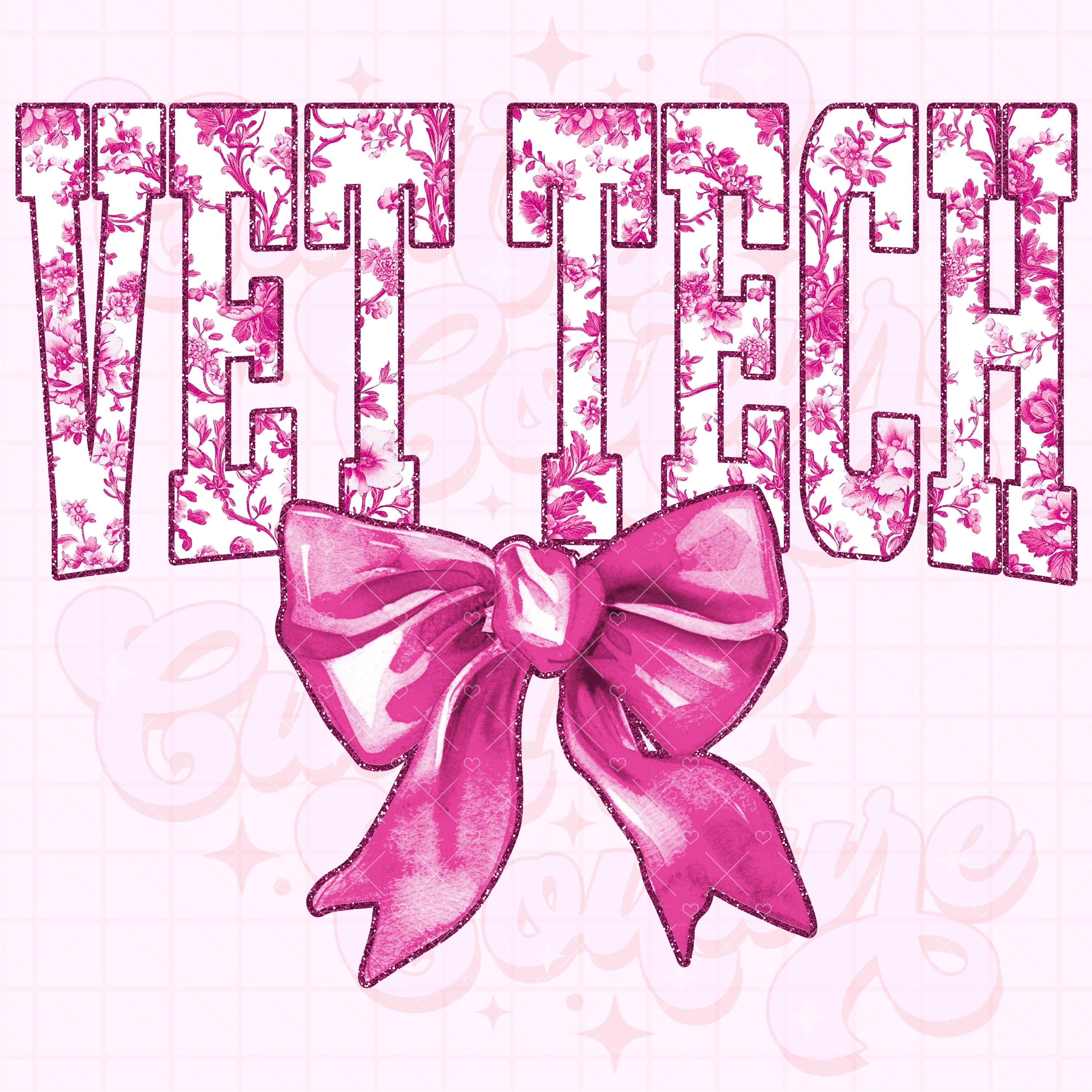 Vet Tech Png, Pink Toile Png, Floral Png, Chinoiserie Png, Vet Tech ...