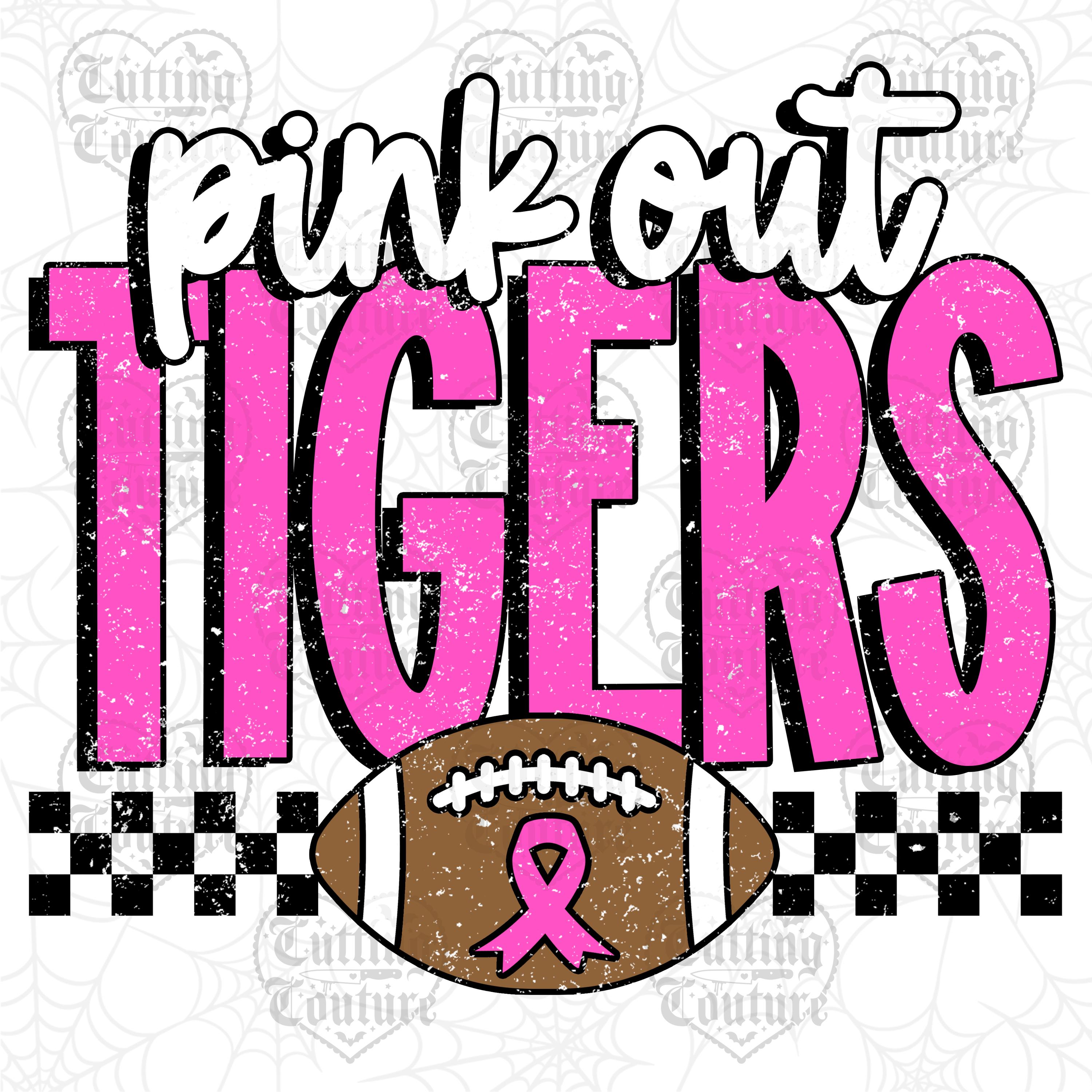 Pink Out Tigers Png, Football Pink Out Png, Breast Cancer Awareness Png ...